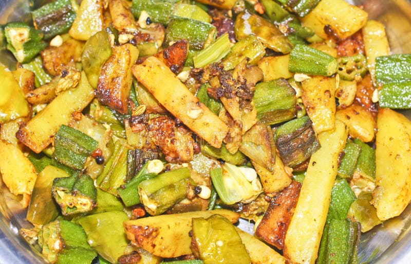 Delicious Indian Ladysfinger Curry Stock Image - Image of asian, food ...