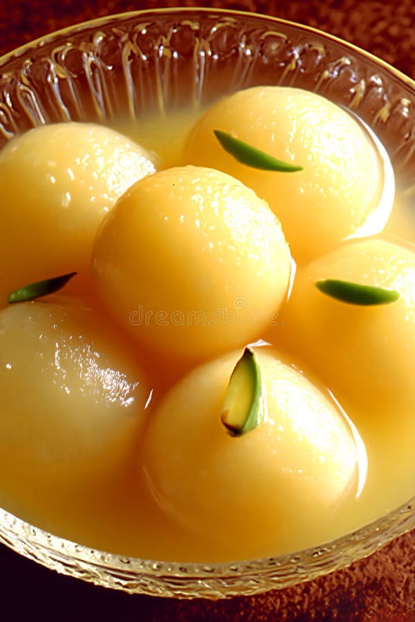 Indian Sweets in Syrup with Pistachios Stock Illustration ...