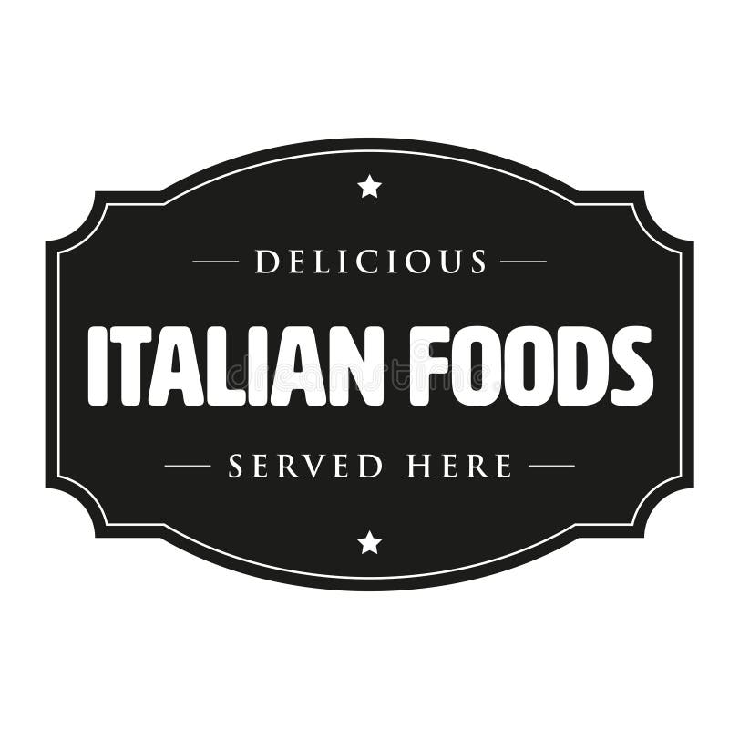 Delicious Italian Foods Vintage Stamp Stock Vector - Illustration of ...