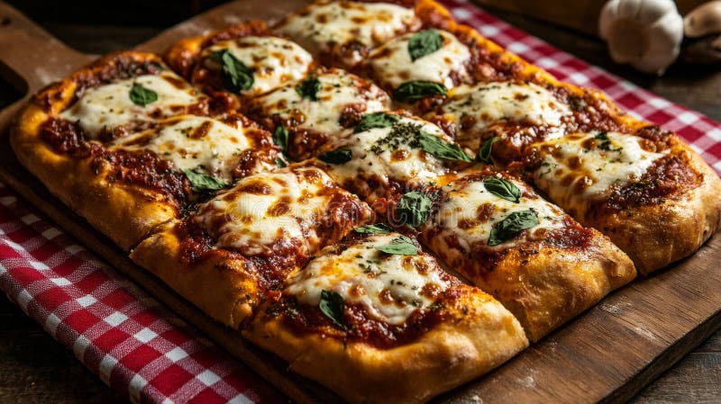 Delicious Italian Pizza Al Taglio in Rome for Culinary Indulgence Stock ...