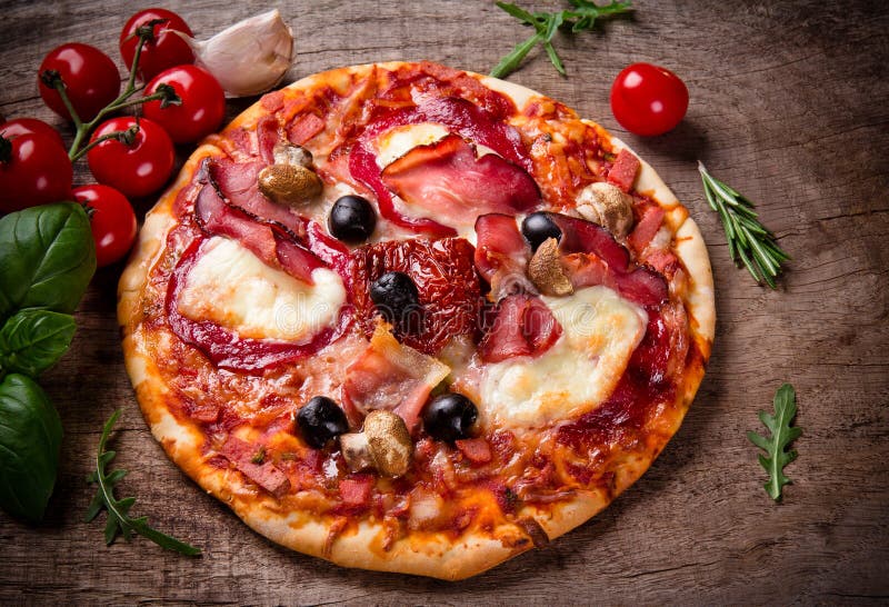 Delicious italian pizza stock photo. Image of pizza, baked - 33797990