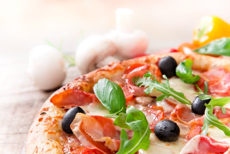 Delicious italian pizza stock photo. Image of baked, italian - 33280944