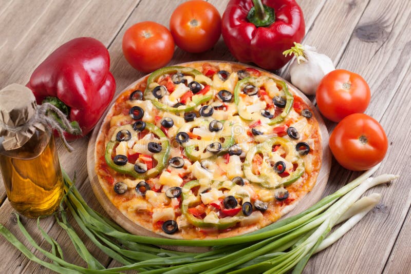 Delicious italian pizza stock photo. Image of copy, planks - 40281518