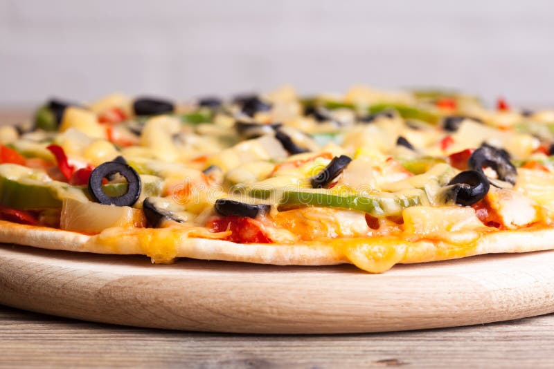 Delicious italian pizza stock image. Image of rustic - 40281631