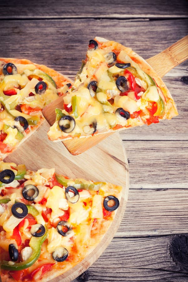 Delicious italian pizza stock image. Image of rustic - 40281807