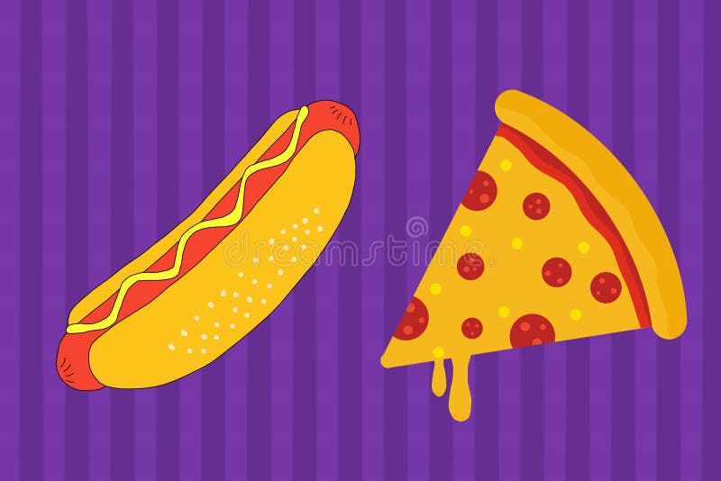 Delicious Italian Pizza Slice, Illustration, Drawing Stock Illustration ...