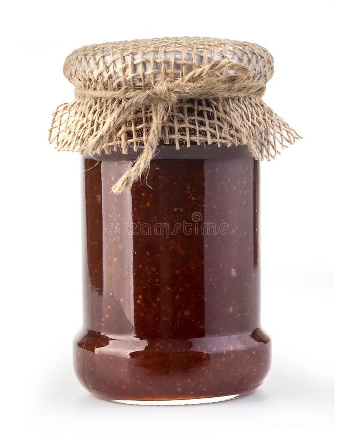 Delicious Jam in the Pot Isolated Stock Photo - Image of glass, berry ...