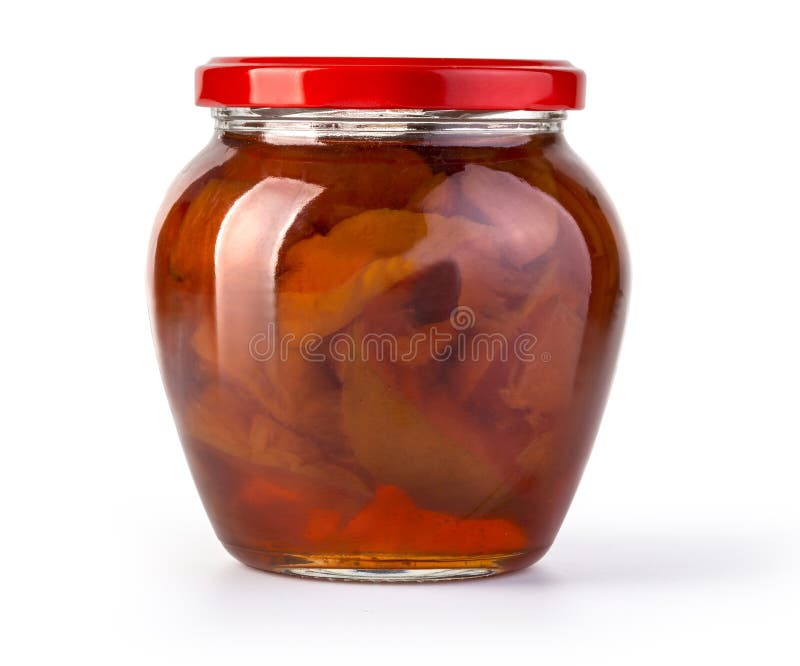 Delicious Jam in the Pot Isolated Stock Image - Image of isolated ...