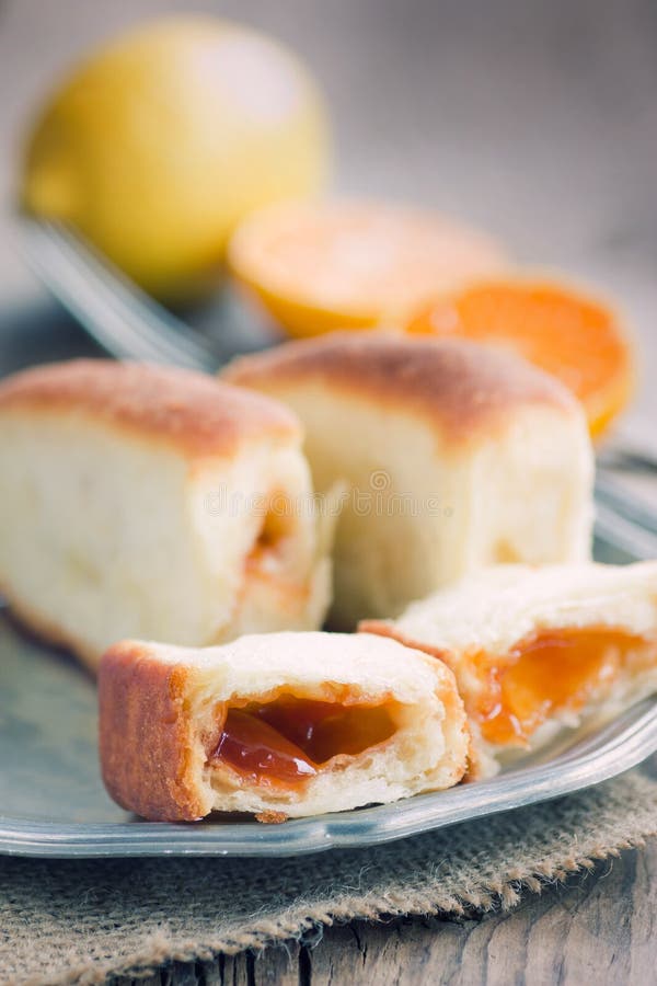 Delicious jam rolls stock photo. Image of bakery, golden - 21712596