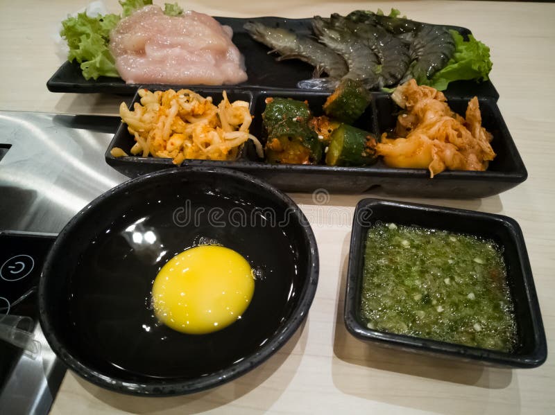 Delicious Korean Food Served on the Table Stock Image - Image of beef ...
