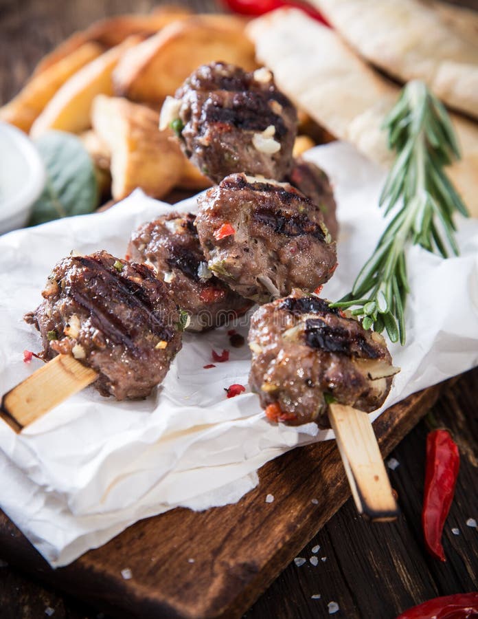 Delicious lamb kebab stock image. Image of barbecue, gourmet - 39801727