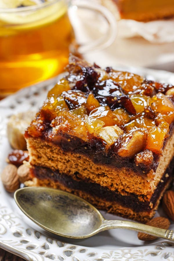 Delicious Layer Gingerbread Cake Stock Photo - Image of gingerbread ...