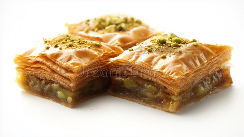 Delicious Layers of Flaky Baklava, Drizzled with Syrup and Pistachios ...