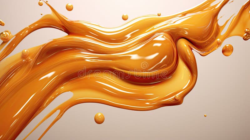 Delicious Liquid Sweet Melted Caramel Stock Image - Image of edible ...