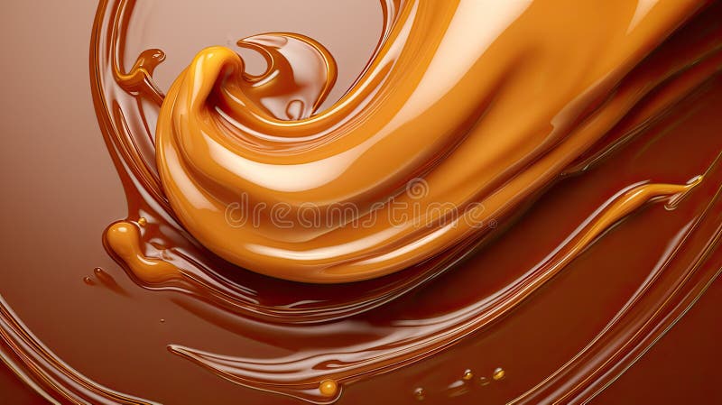 Delicious Liquid Sweet Melted Caramel Stock Image - Image of sauce ...