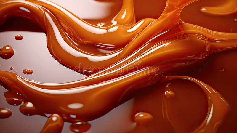 Delicious Liquid Sweet Melted Caramel Stock Photo - Image of calories ...