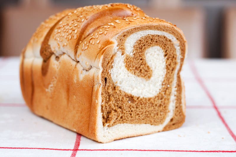 Delicious Loaf with Sesame Seeds. Stock Photo - Image of delicious ...