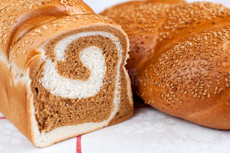 Delicious Loaf with Sesame Seeds. Stock Image - Image of gold, food ...