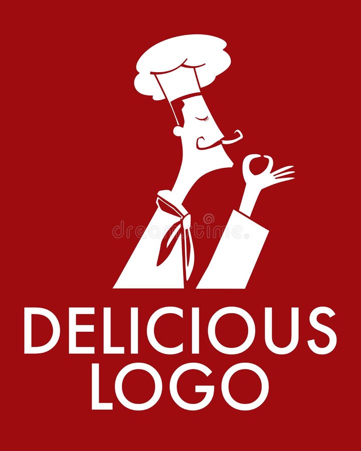Delicious Logo. Drawn Stylish Chef Sign. the Charismatic Chef Makes a ...