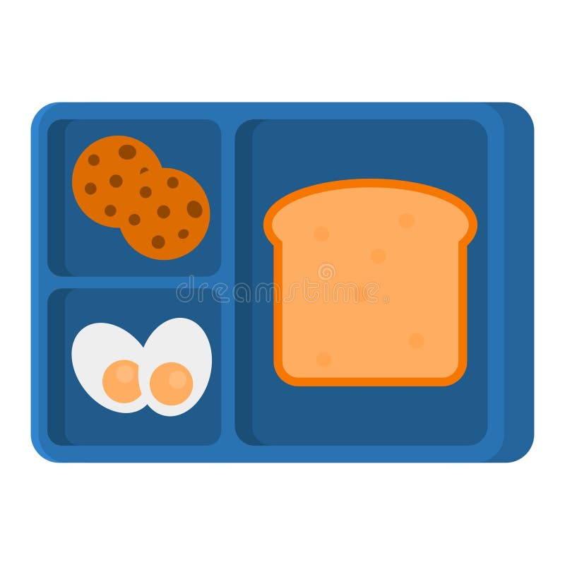Delicious Lunch Box Vector with Sandwich, Egg and Cookies Stock Vector ...