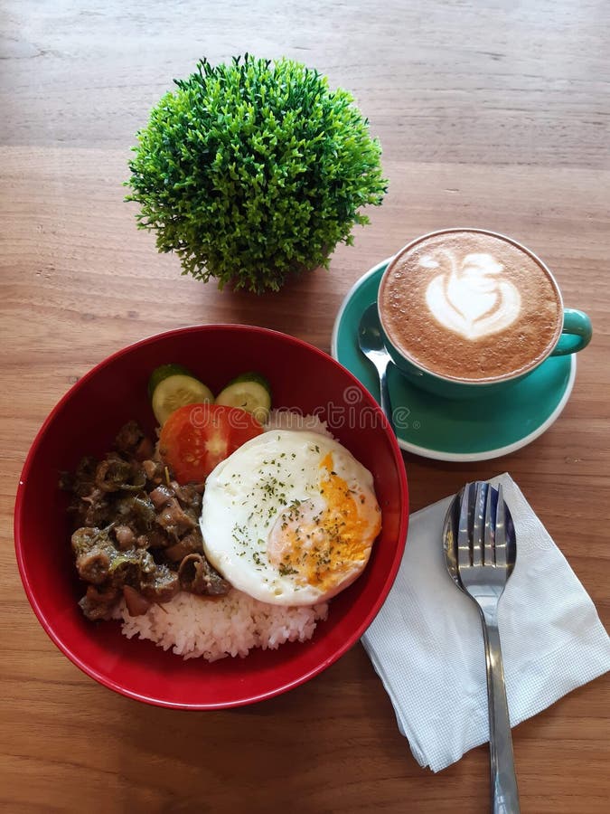 Delicious lunch stock photo. Image of delicious, cappuccino - 381695784