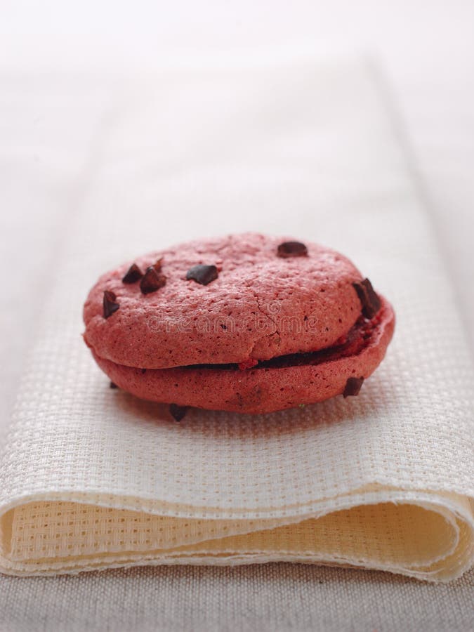 Delicious Macaroon Raspberry Flavor. Stock Image - Image of confection ...