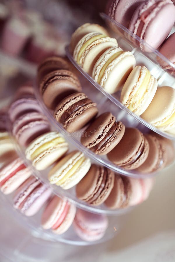Delicious Macaroons on Stand Stock Image - Image of favors, matrimony ...