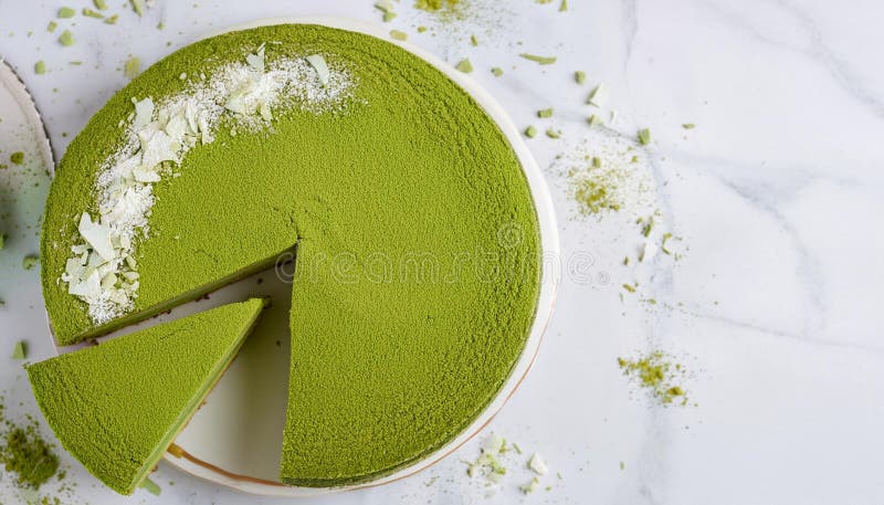 A Delicious Matcha Cake Perfect for Any Occasion Stock Illustration ...