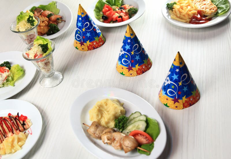 Delicious Meals in the Children S Restaurant.. Stock Image - Image of ...