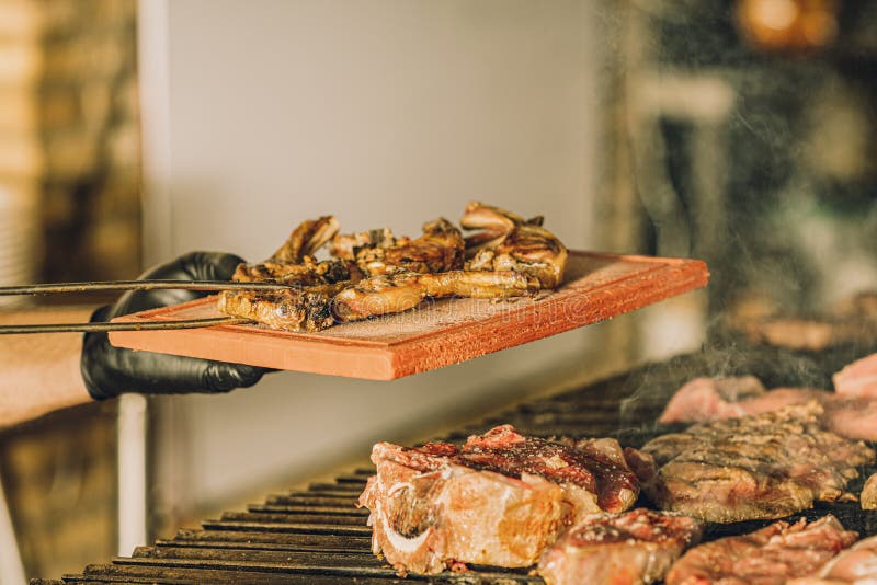Delicious Meat Plate in Restaurant Stock Image - Image of food, holding ...