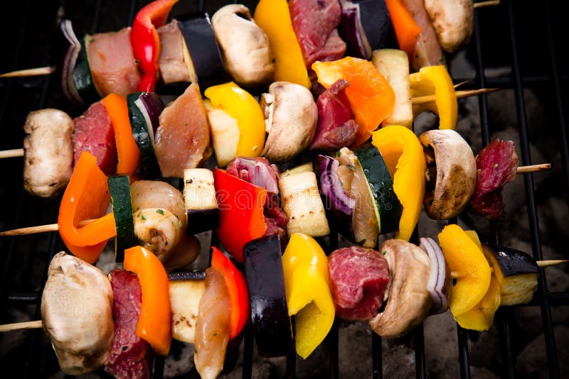 Meat spits stock photo. Image of dish, animal, barbecue - 21162272