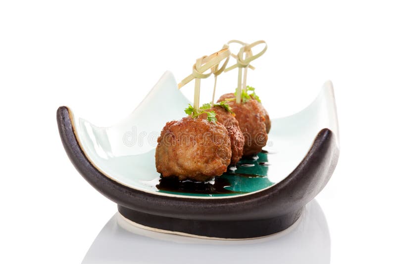 Delicious meatballs. stock photo. Image of meatball, roasted - 64495920