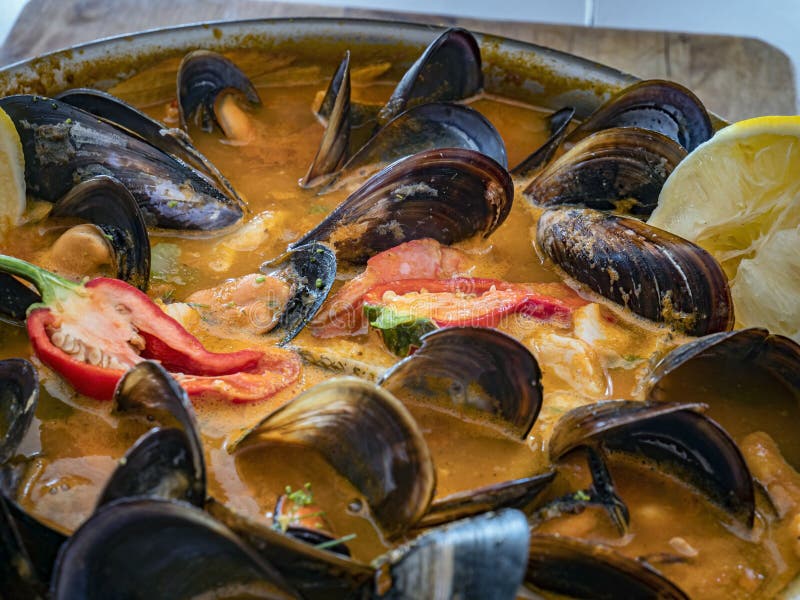 Delicious Mediterranean Seafood Soup Stock Photo - Image of delicious ...