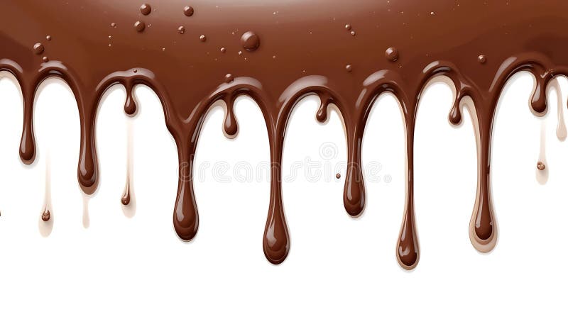Delicious Melted Chocolate Dripping Down Seamless Pattern Stock Image - Image of confectionery ...