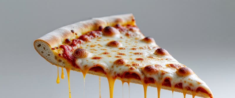 Delicious Melting Cheese Pizza Slice Stretching Pull Stock Photos ...