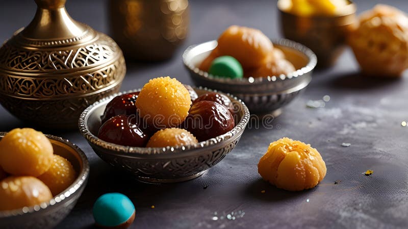 Delicious Middle Eastern Sweets Arranged Beautifully for Eid ...