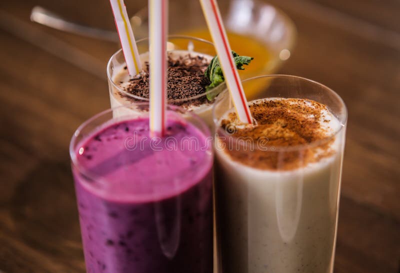 Delicious Milkshake Nutritious Protein for Breakfast Stock Image ...