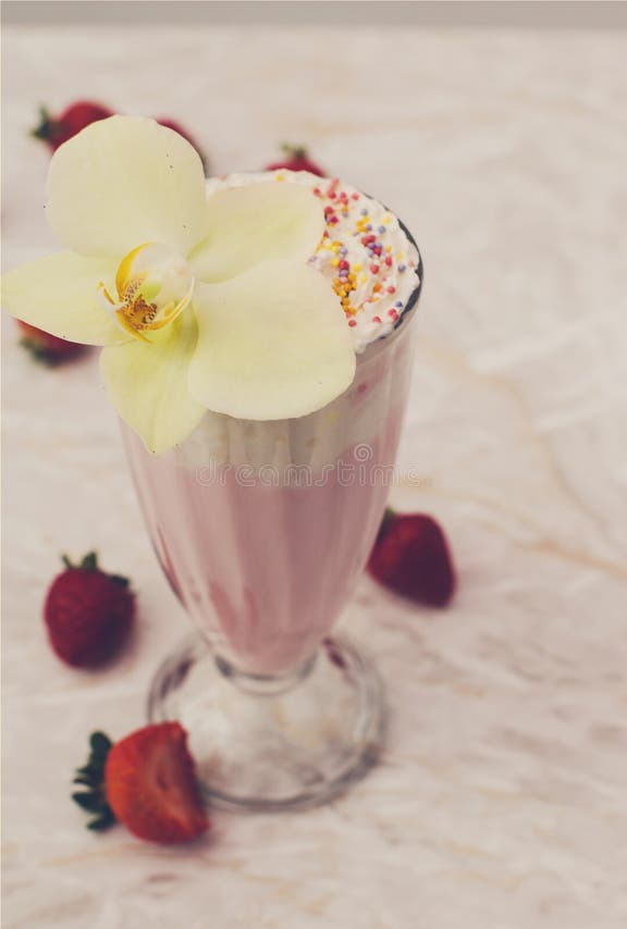 Delicious milkshake stock photo. Image of summer, table - 50660028