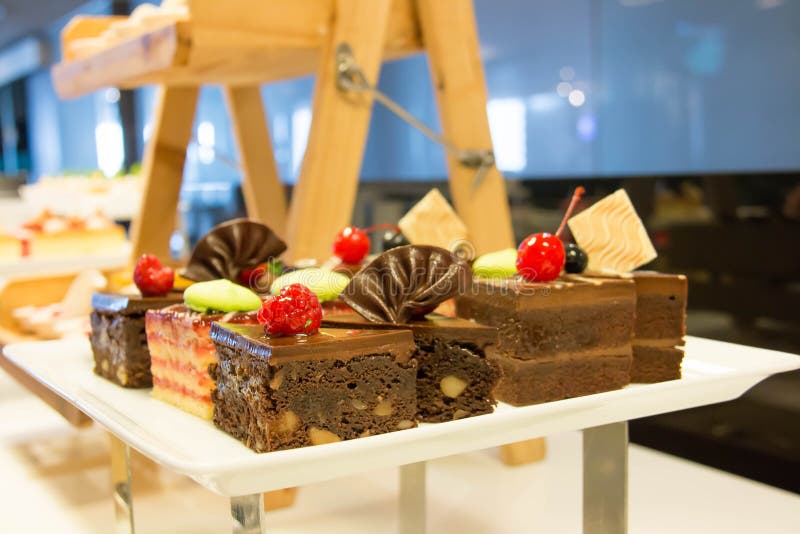 Delicious Mini Cake for Buffet Party Stock Photo - Image of dessert ...