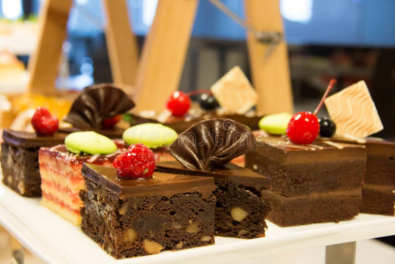 Delicious Mini Cake for Buffet Party Stock Image - Image of tasty ...