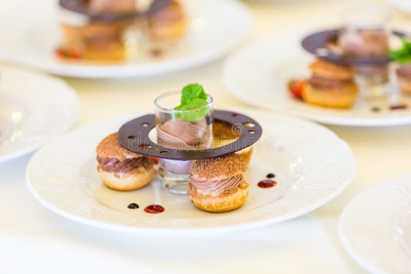 Delicious Mini Cakes on Buffet Table Stock Image - Image of pastry ...