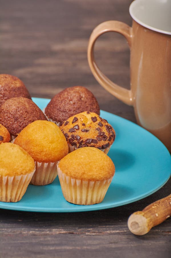 Delicious Mini Chocolate Flavor Muffins Stock Image - Image of ...