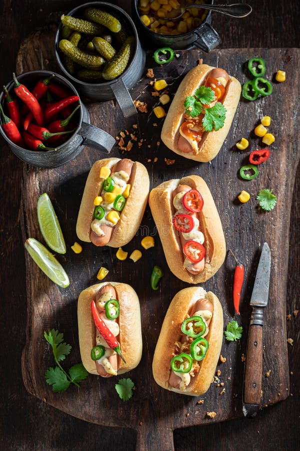 Delicious Mini Hot Dogs As a Quick Appetizers Stock Photo - Image of ...