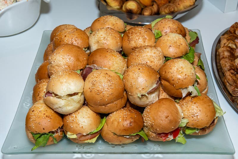 Mini sandwich on plate stock photo. Image of organic - 175095772