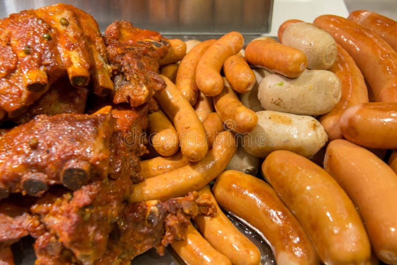 A Delicious Mixed Sausage in Dish Stock Photo - Image of tasty ...