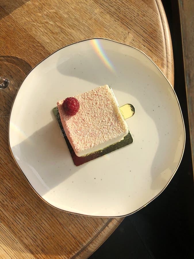 Delicious Mousse Cake with Berries in the Cafe Stock Photo - Image of ...