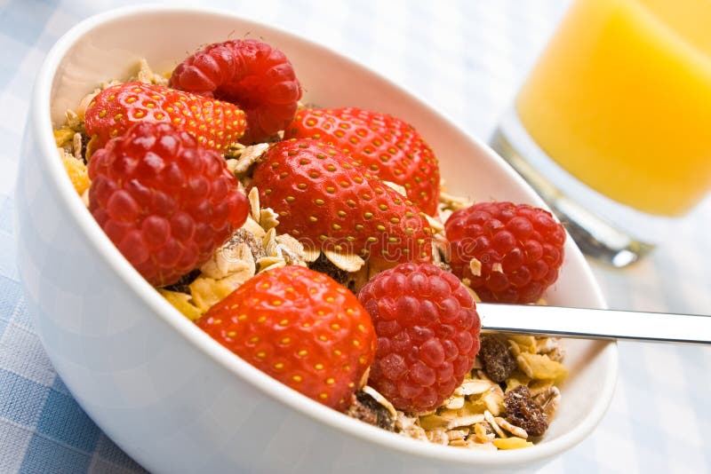 Delicious Muesli with Fruit Stock Image - Image of health, nutritious ...