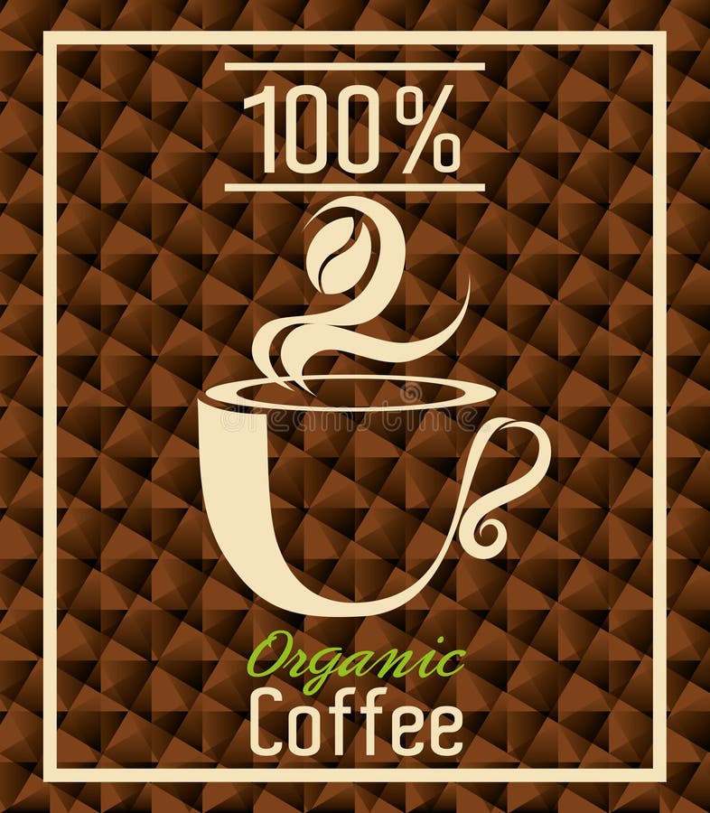 Delicious Natural and Organic Coffee Stock Vector - Illustration of ...