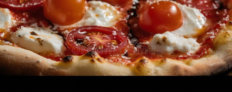 Delicious Neapolitan Style Pizza Background Stock Illustration ...