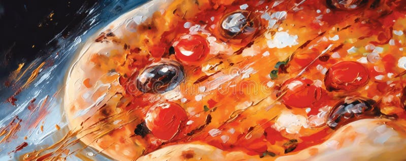 Delicious Neapolitan Style Pizza Background Stock Illustration ...